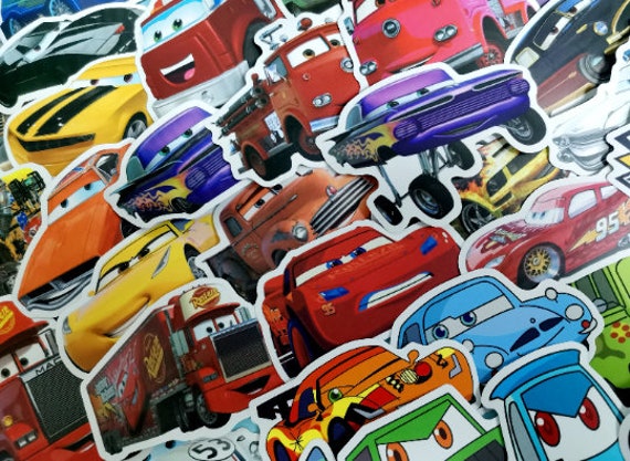 50 PCS Cartoons Cars Stickers for Kids Sticker Pack Decoration - Etsy