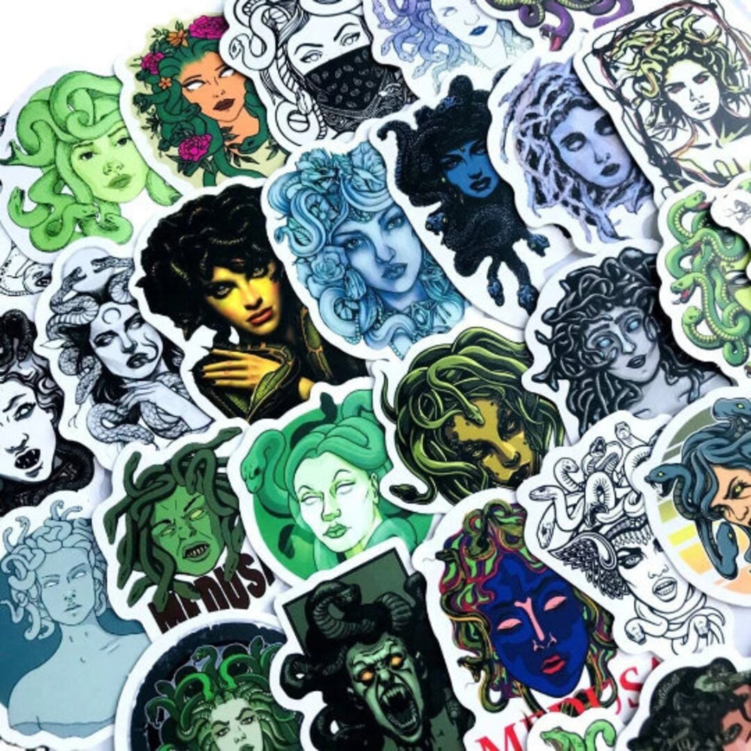 50pcs Medusa Style Stickers for Decorate Laptop Home Wall Notebook ...