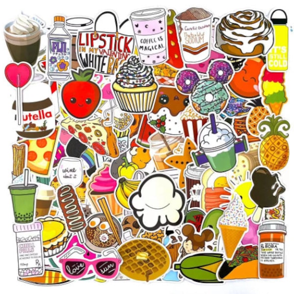 Cute Food Stickers - Etsy
