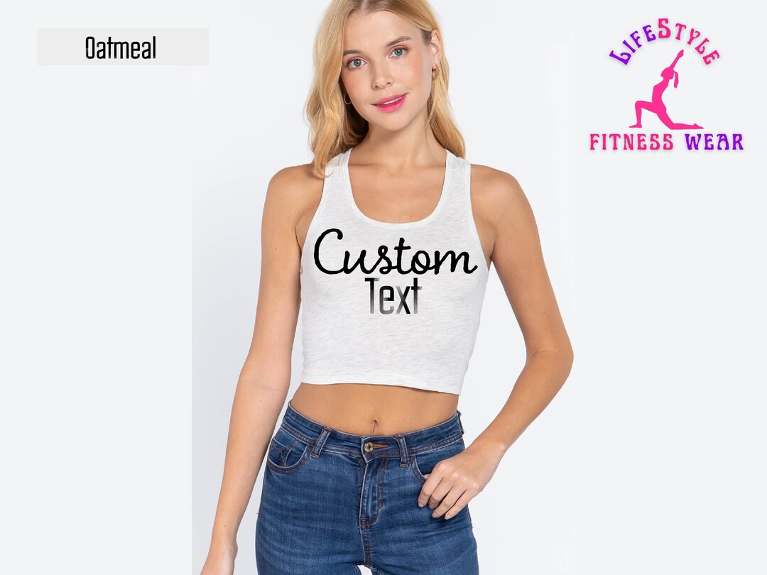 Personalized Racer Back Top, Custom Crop Top, Crop Top for Women, NFL ...