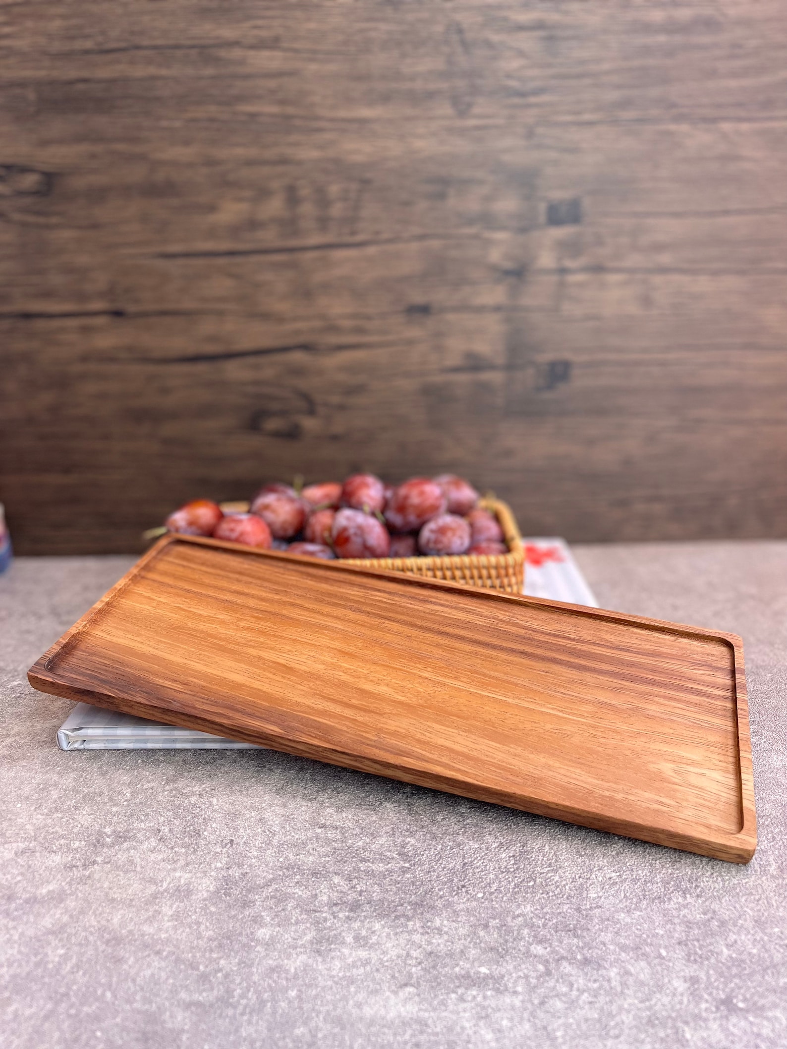 Handmade Wood Rectangle Food Tray - Etsy