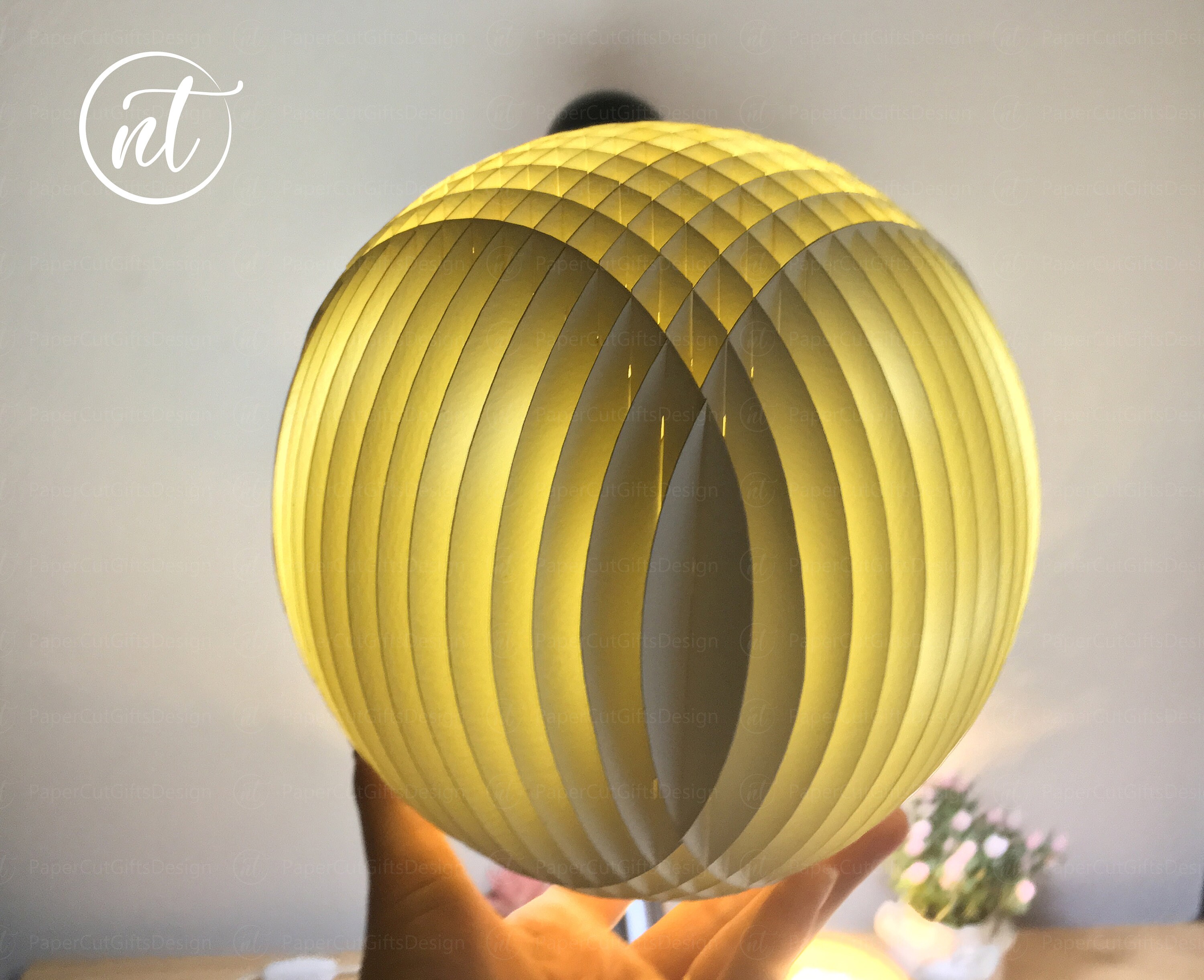 Lighthouse Sphere 3D Pop-up SVG Files, Paper Crafts DIY, Fairy Lights ...