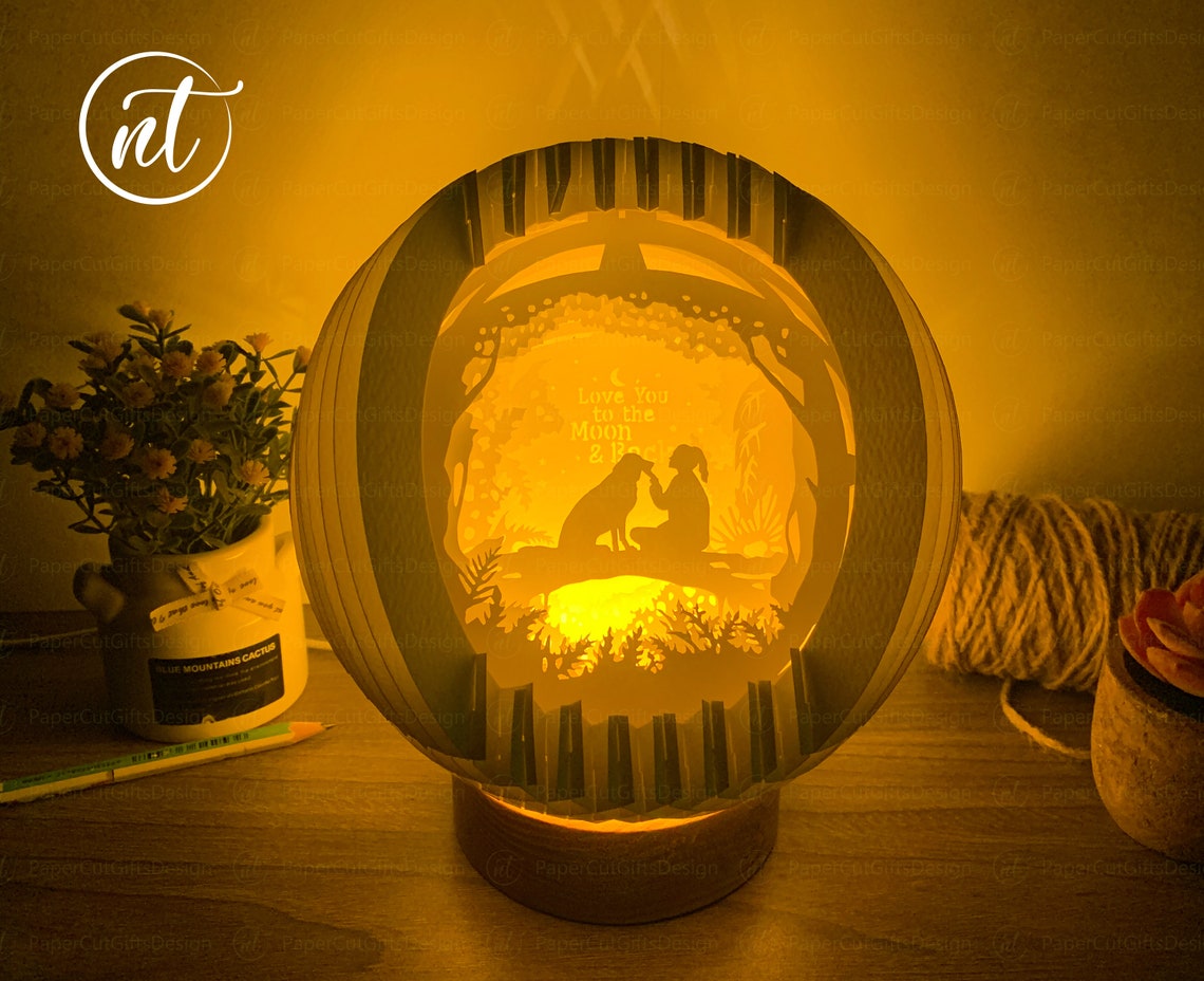 Love Dog Sphere 3D Pop-up SVG Files Paper Crafts DIY Fairy | Etsy