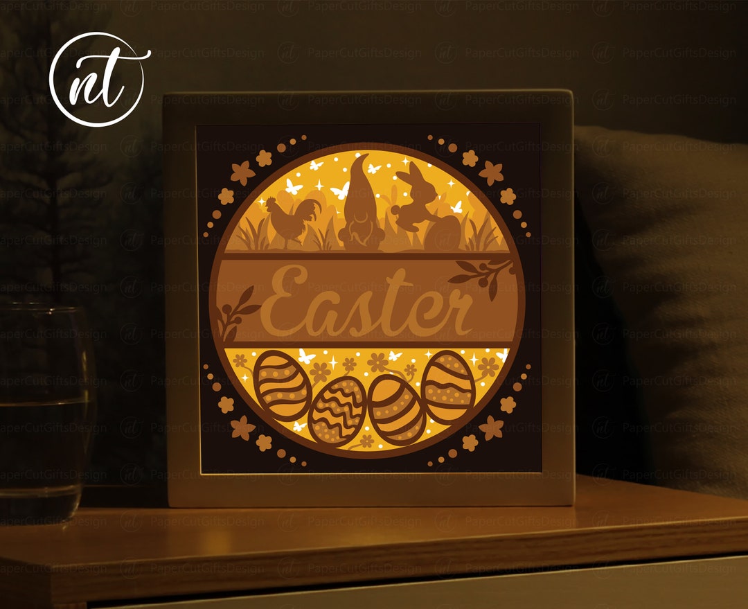 Easter Shadow Box SVG: Bunny Lightbox Template (digital Download) - Etsy