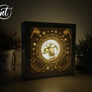 Football Player Lightbox Template: Sports Shadow Box SVG (digital File ...