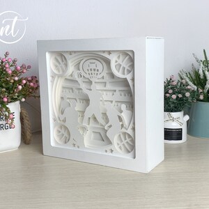 Basketball Shadow Box,sports Lightbox SVG, Paper Cut Shadow Box ...