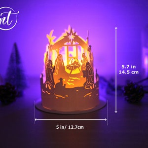 Paper Lantern Nativity of Jesus - Paper Cut Lamp for Christmas ...