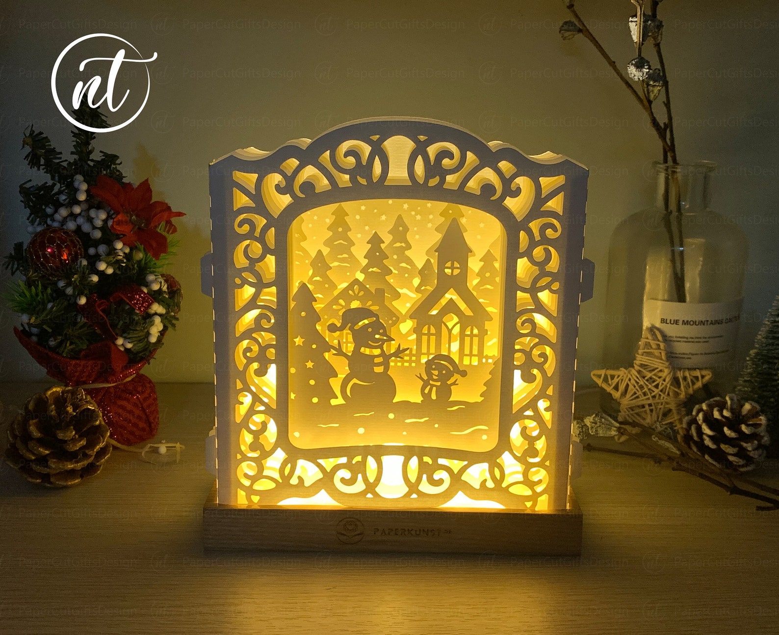 Merry Christmas With Snowman Popup Card 3D Merry Christmas - Etsy