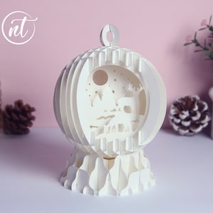 Sphere Popup Mini Deer 3 - Christmas Popup Card 3D SVG - Merry ...