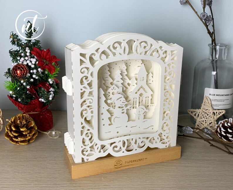 Merry Christmas With Snowman Popup Card 3D Merry Christmas - Etsy