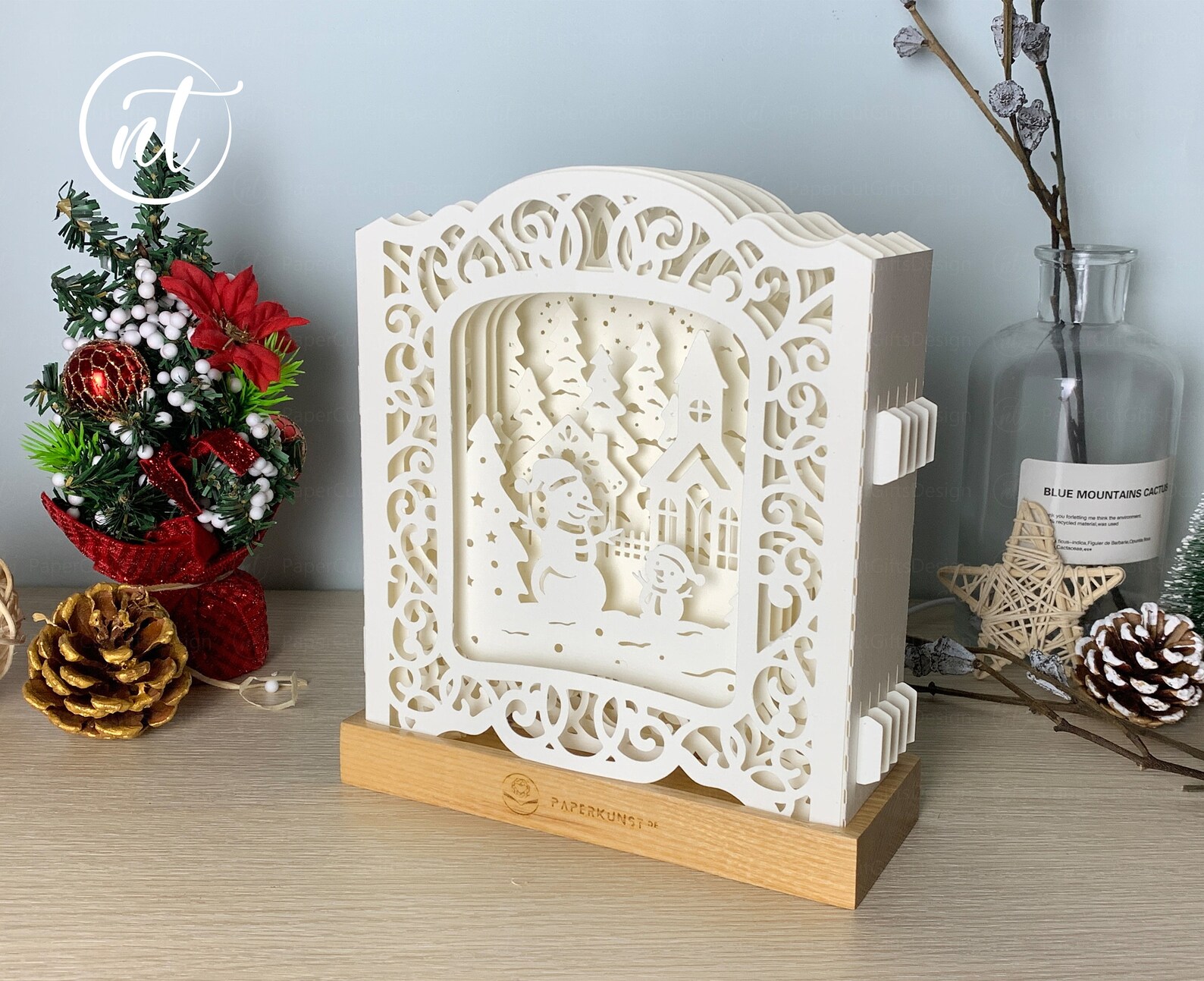 Merry Christmas With Snowman Popup Card 3D Merry Christmas - Etsy