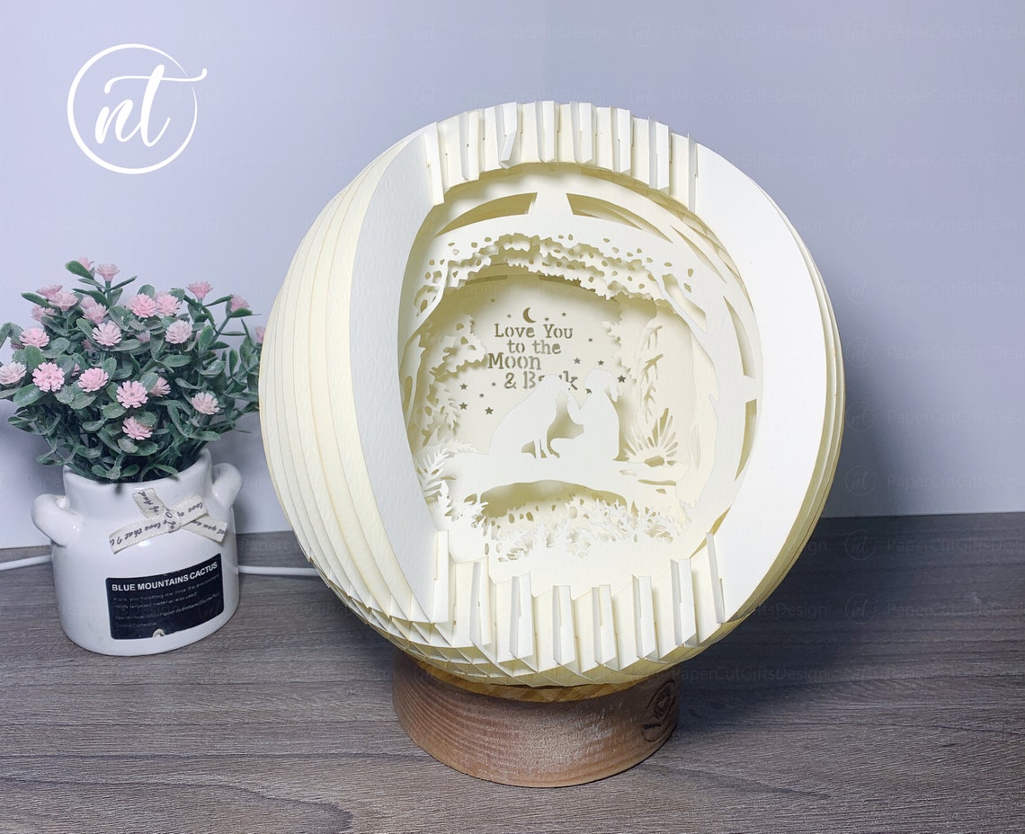 Love Dog Sphere 3D Pop-up SVG Files Paper Crafts DIY Fairy | Etsy