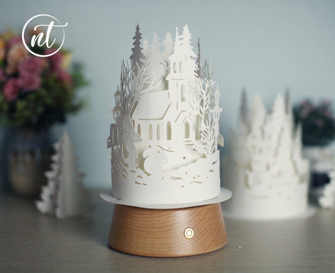 Merry Christmas Paper Lanterns Template Paper Cut Templates - Etsy