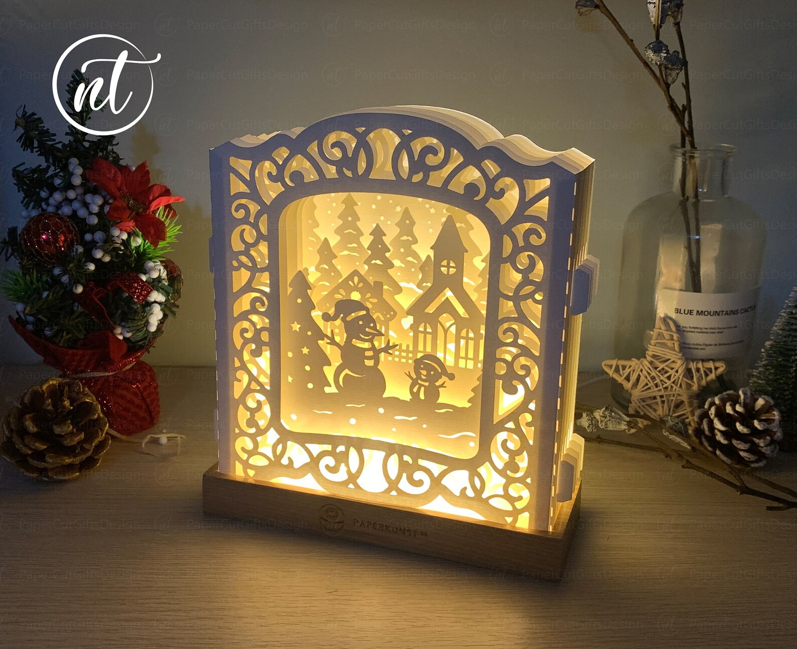 Merry Christmas With Snowman Popup Card 3D Merry Christmas - Etsy