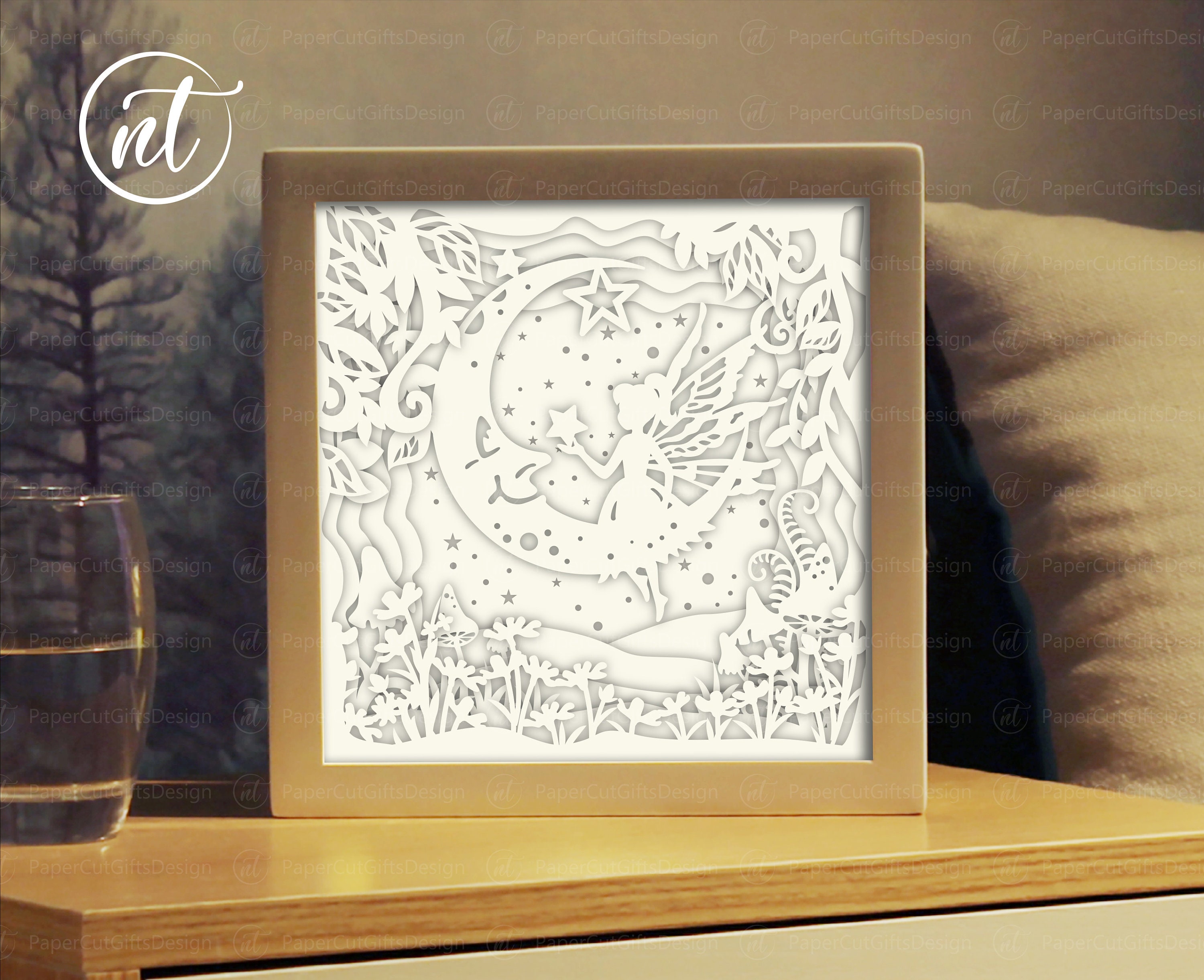 Fairy Moon Shadow Box Lightbox SVG Paper Cut Shadow Box | Etsy UK