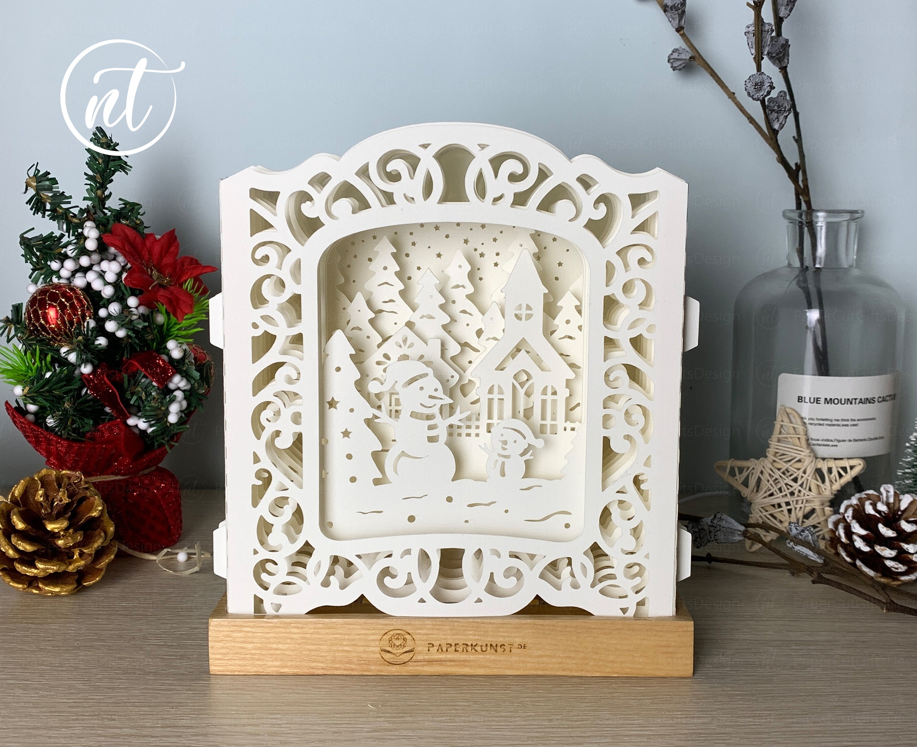 Merry Christmas With Snowman Popup Card 3D Merry Christmas - Etsy