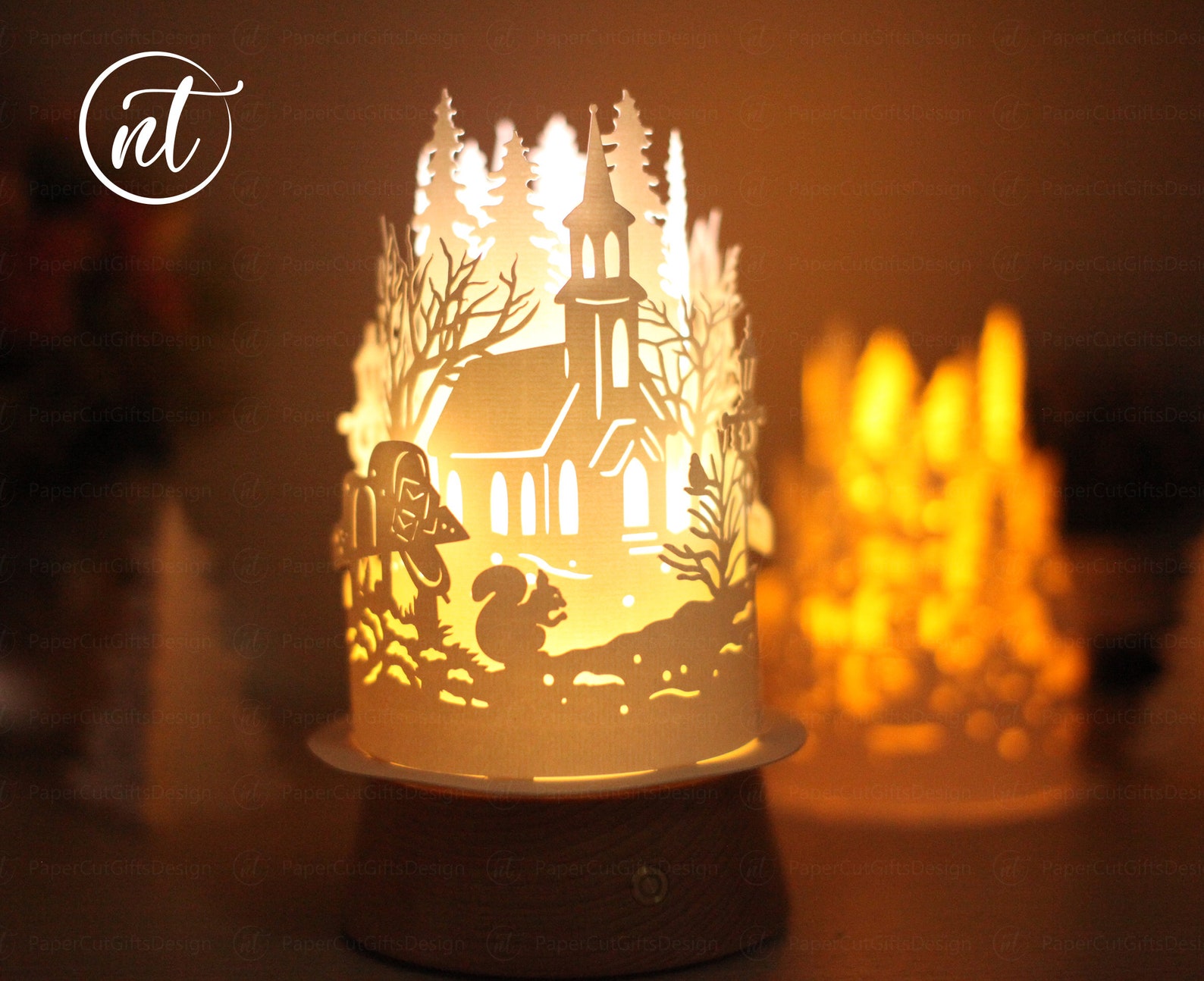 Merry Christmas Paper Lanterns Template Paper Cut Templates - Etsy