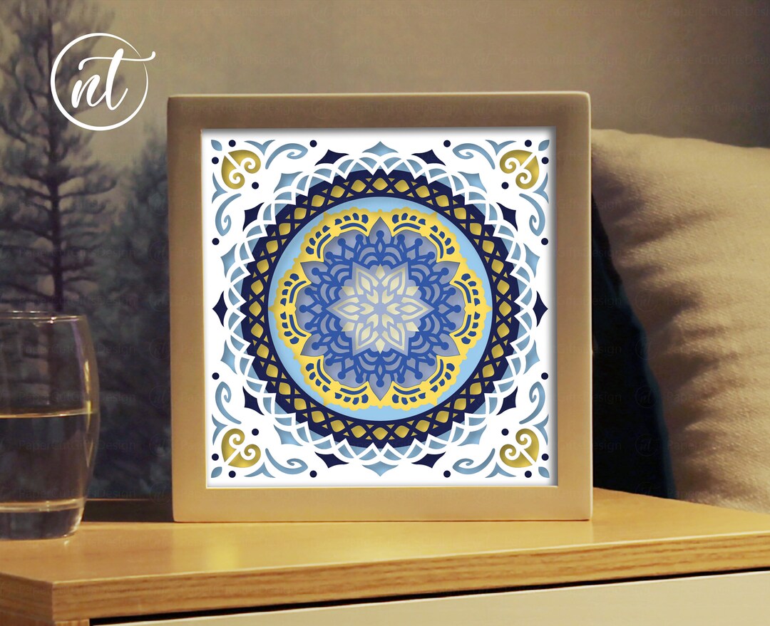 Mandala Paper Cut Lightbox Template, Paper Cut Template, Digital File ...