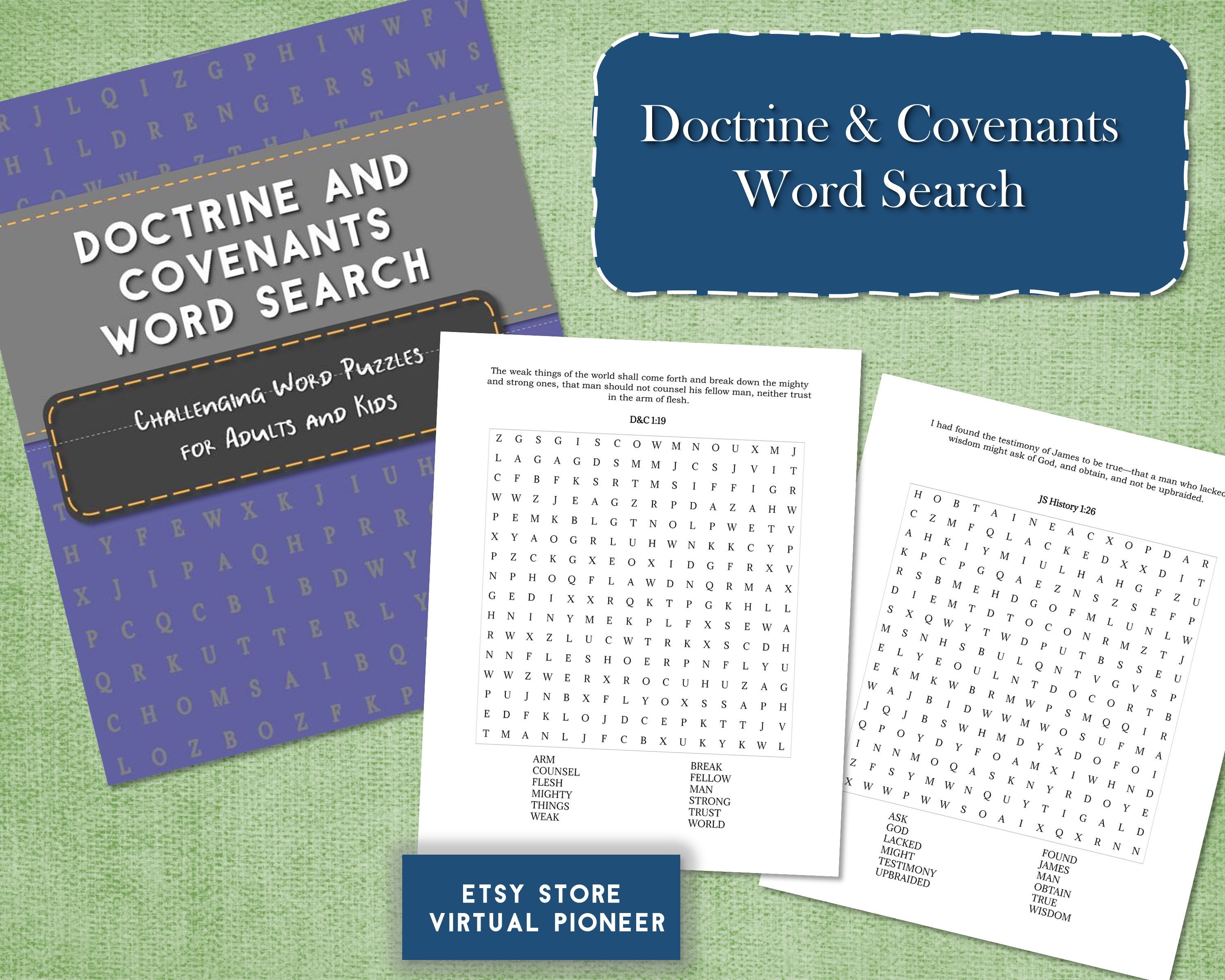 D&C Latter-day Saint Word Search Puzzle Printable for LDS Mormon ...