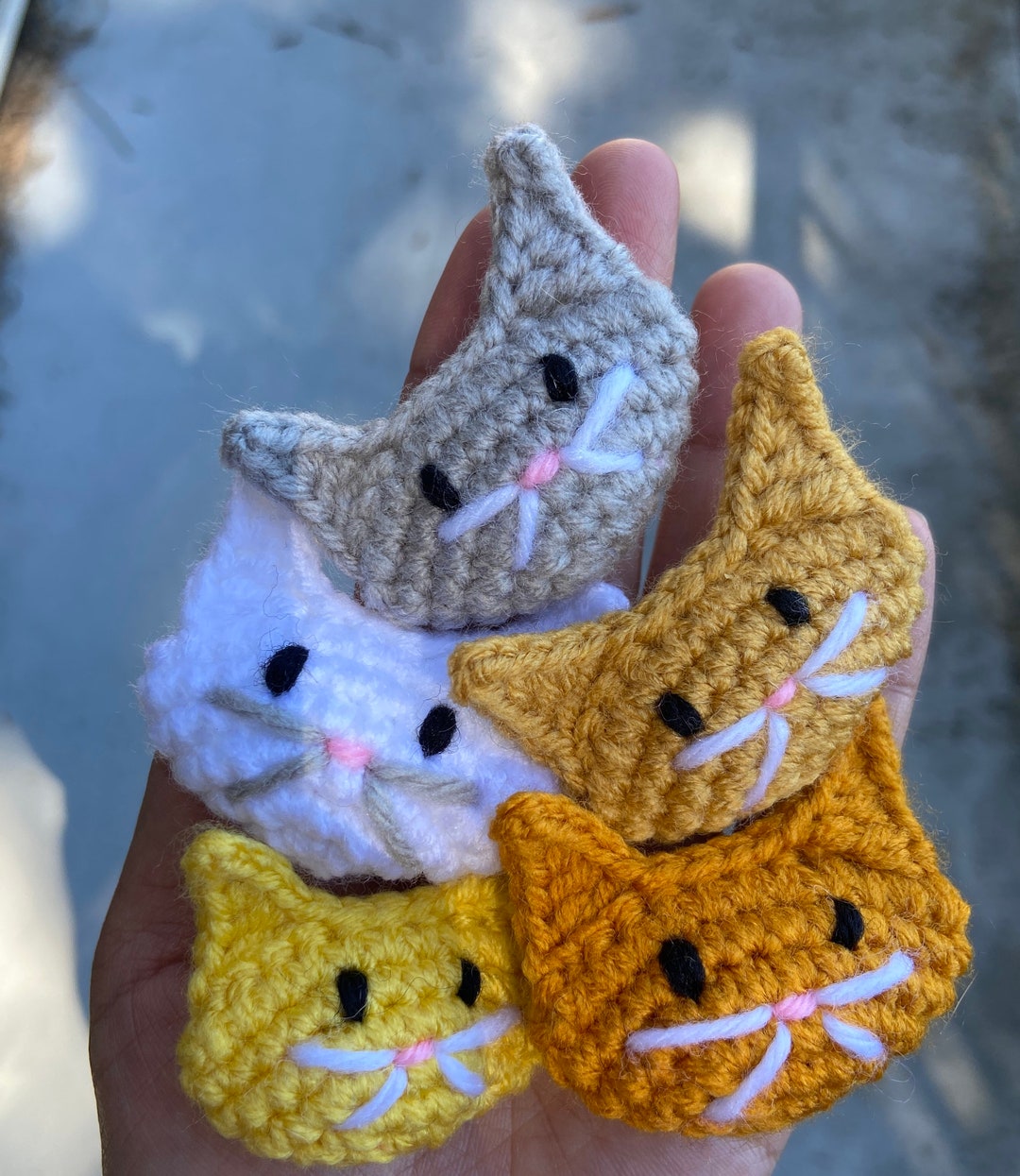 Handmade Yarn Cat Pin Kitten Pin Gift for Cat Lover Crochet Pin - Etsy
