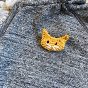 Handmade Yarn Cat Pin Kitten Pin Gift for Cat Lover Crochet Pin - Etsy