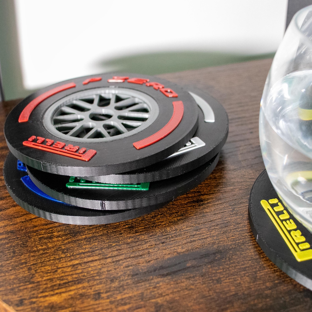 F1 Inspired Tyre Drinks Coasters, Racing Drinks Coaster, Formula 1 Gift ...