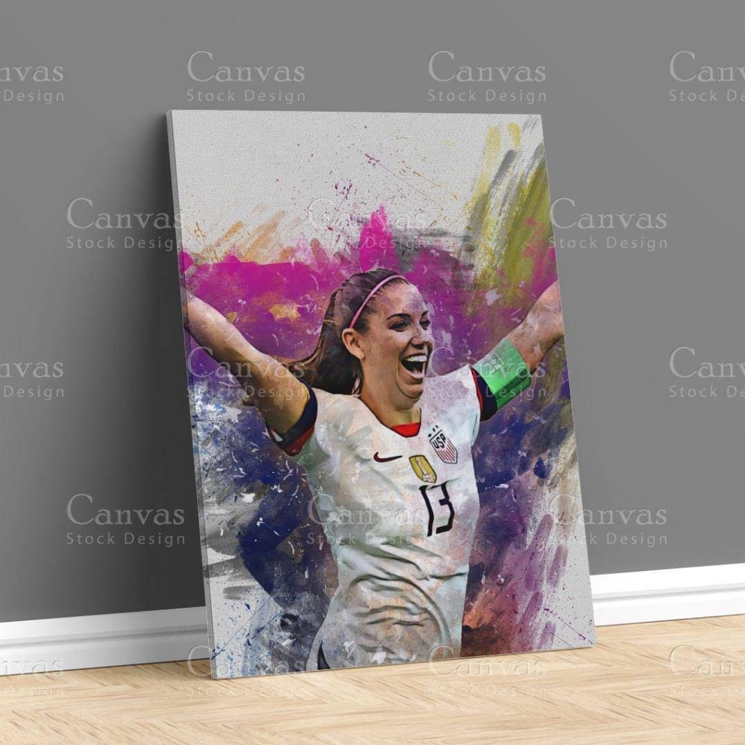 Alex Morgan Poster Canvas Frame Kids Wall Decor Soccer Man - Etsy