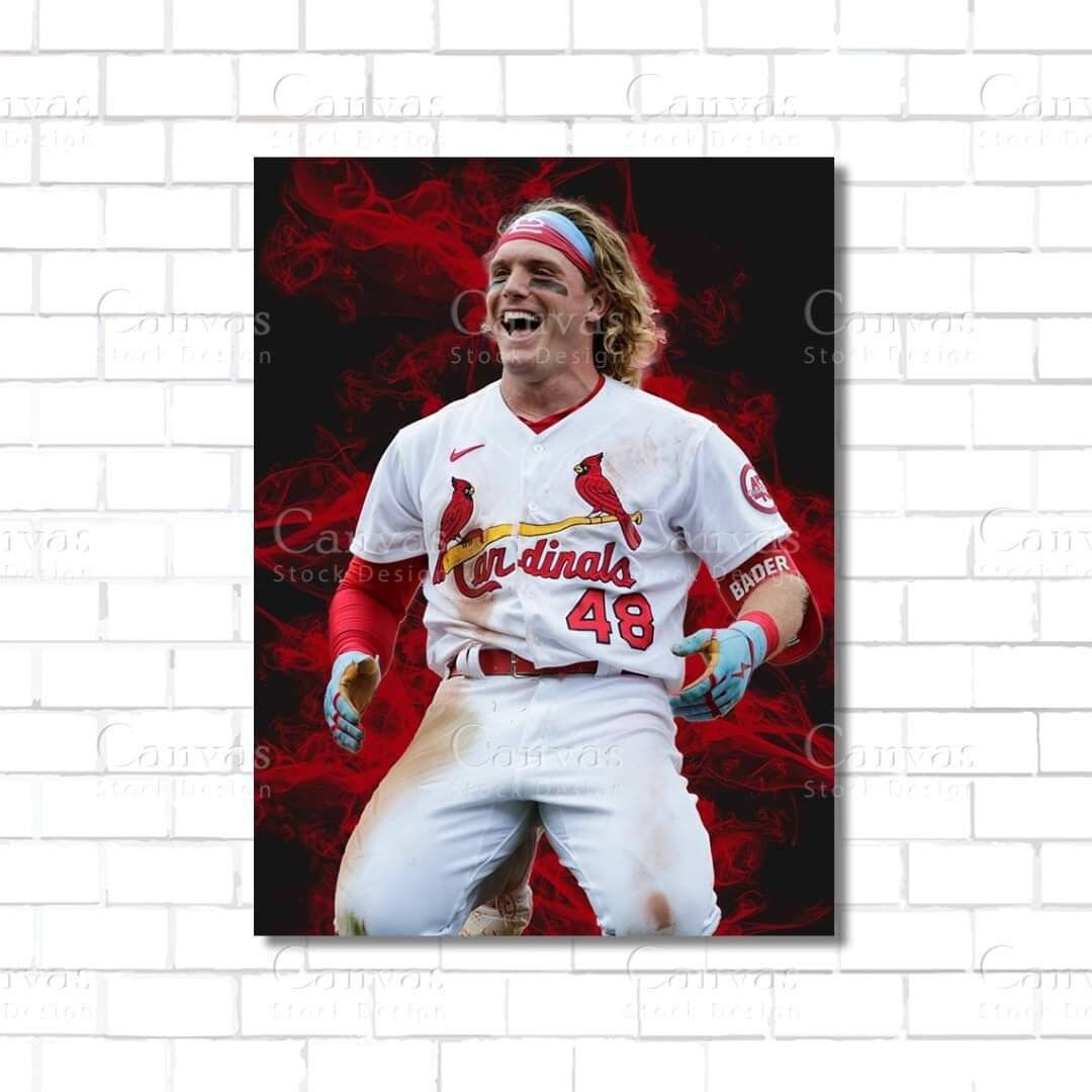 Harrison Bader Canvas Frame, Kids Wall Decor, Baseballfan, Man Cave ...