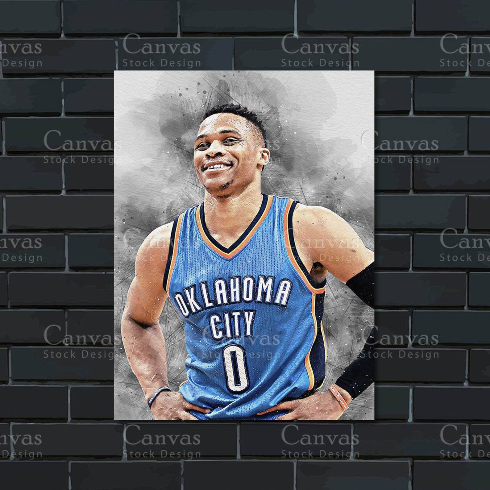 Russell Westbrook Canvas Frame Kids Wall Decor Basketball - Etsy