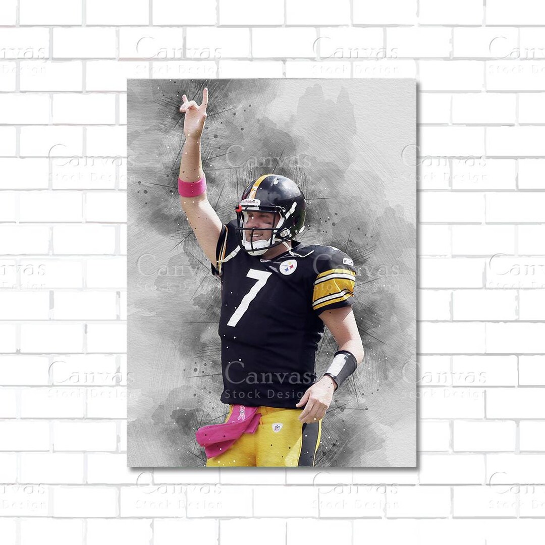 Ben Roethlisberger Pittsburgh Steelers Canvas Frame, Kids Wall Decor ...