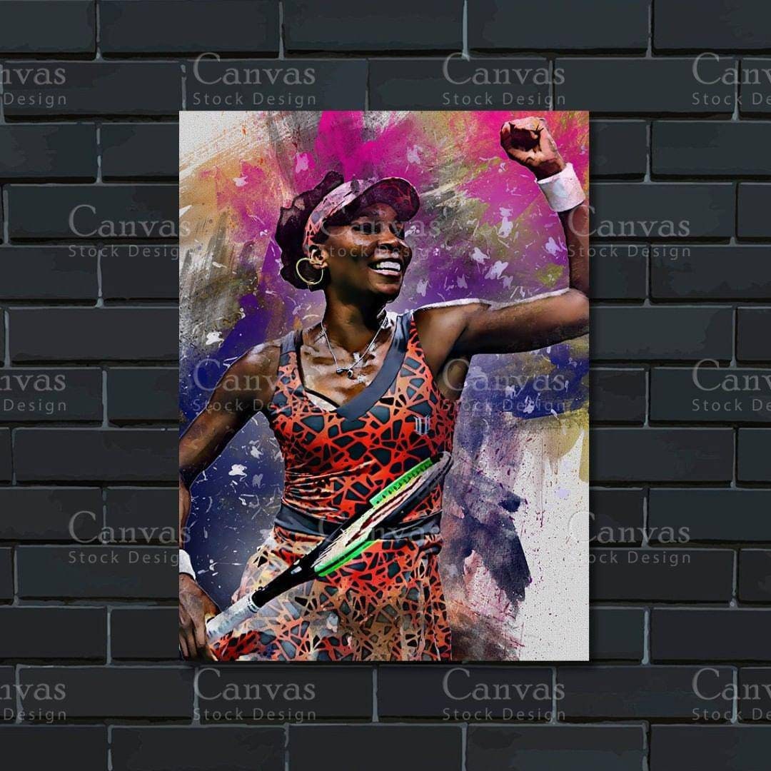 Venus Williams Poster Canvas Frame Kids Wall Decor Tennis - Etsy