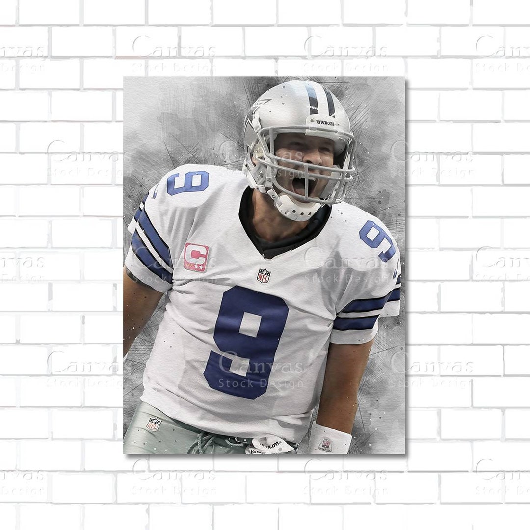 Tony Romo Poster, Dallas Cowboys Canvas Frame, Kids Wall Decor ...