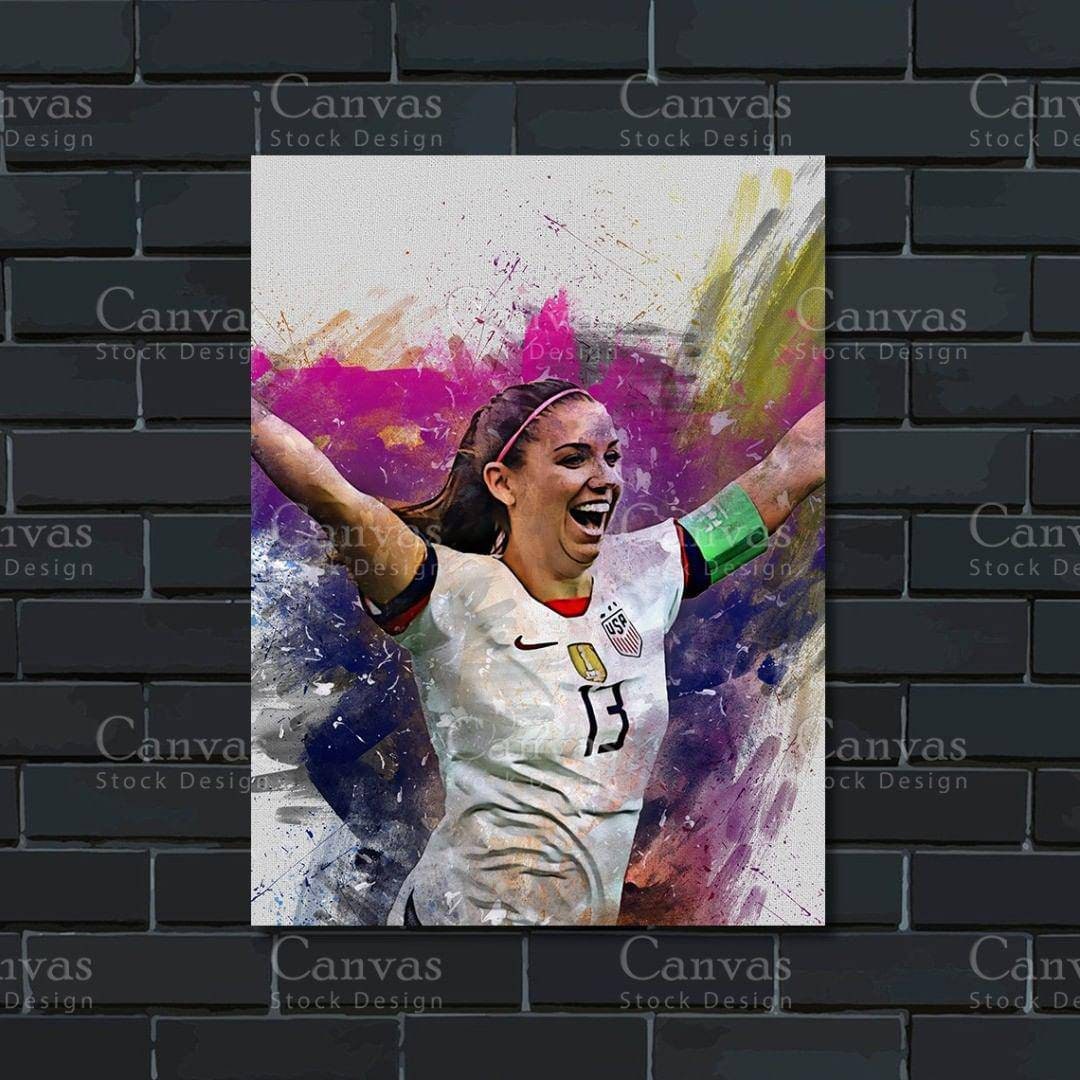 Alex Morgan Poster Canvas Frame Kids Wall Decor Soccer Man - Etsy