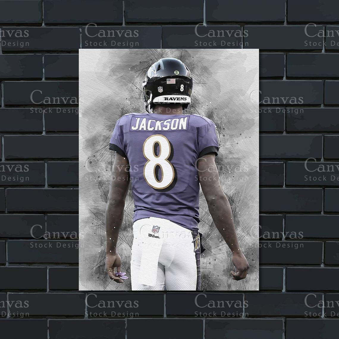 Lamar Jackson Poster, Kids Wall Decor, Football Fan sold by Ellissa ...