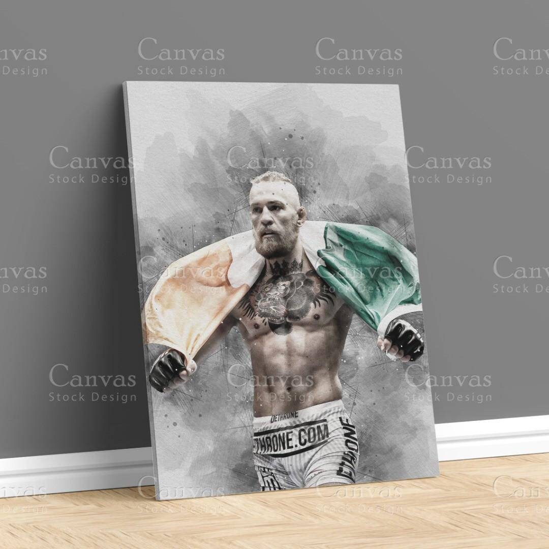 Conor Mcgregor Champion UFC MMA Poster, Canvas Frame, Kids Wall Decor ...
