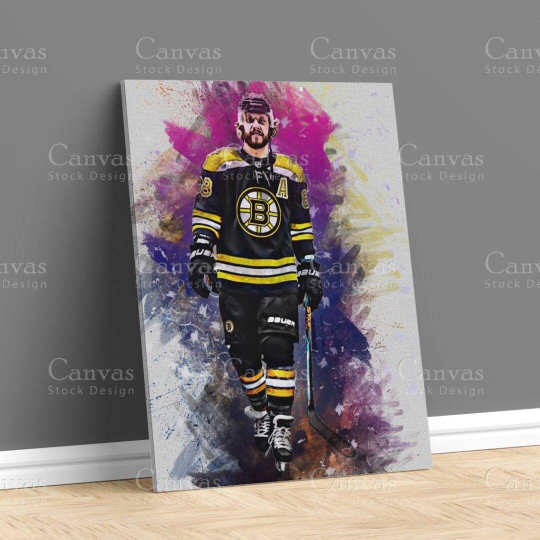 David Pastrnak Poster, Canvas Frame, Kids Wall Decor, Ice Hockey Fan ...