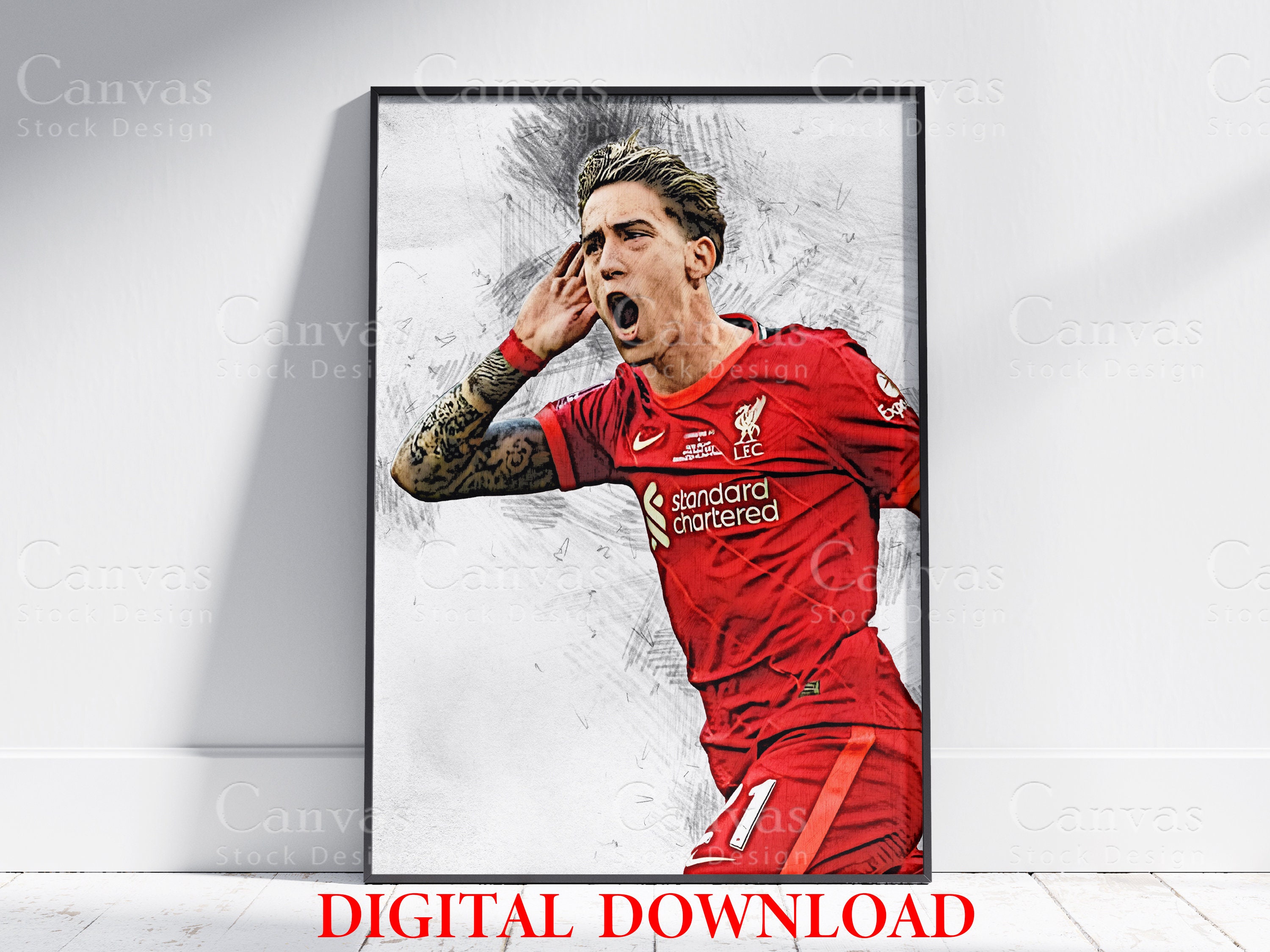 Konstantinos Tsimikas Poster, Soccer Fan, Sports Art, Wall Art ...