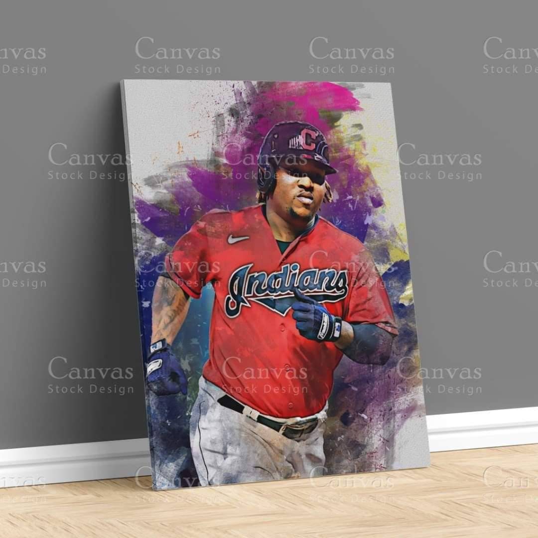 Jose Ramirez Canvas Frame, Kids Wall Decor, Baseballfan, Man Cave Gift ...