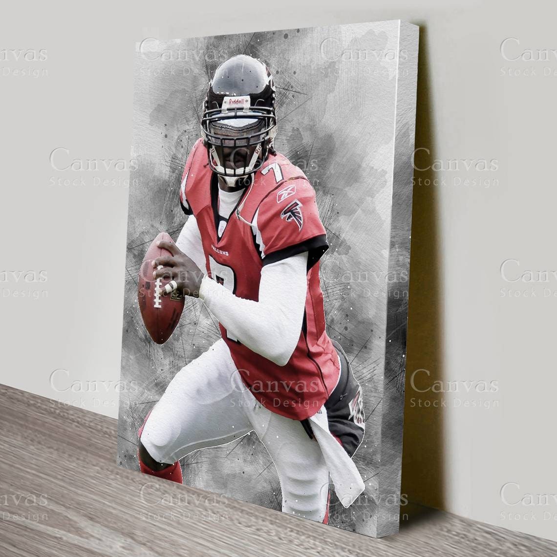 Michael Vick Atlanta Falcons Poster, Canvas Frame, Kids Wall Decor ...
