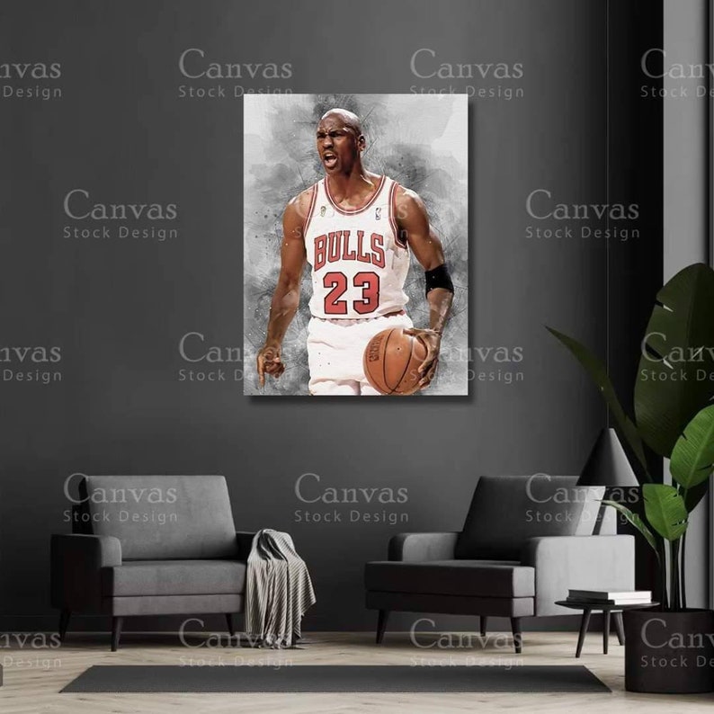 Póster de Michael Jordan Chicago Bulls marco de lienzo - Etsy México