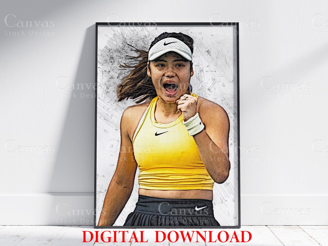 Emma Raducanu Poster Wall Art Printable Tennis ATP WTA - Etsy