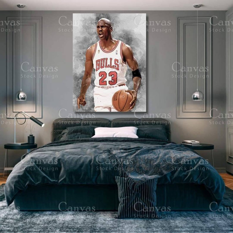 Póster de Michael Jordan Chicago Bulls marco de lienzo - Etsy México