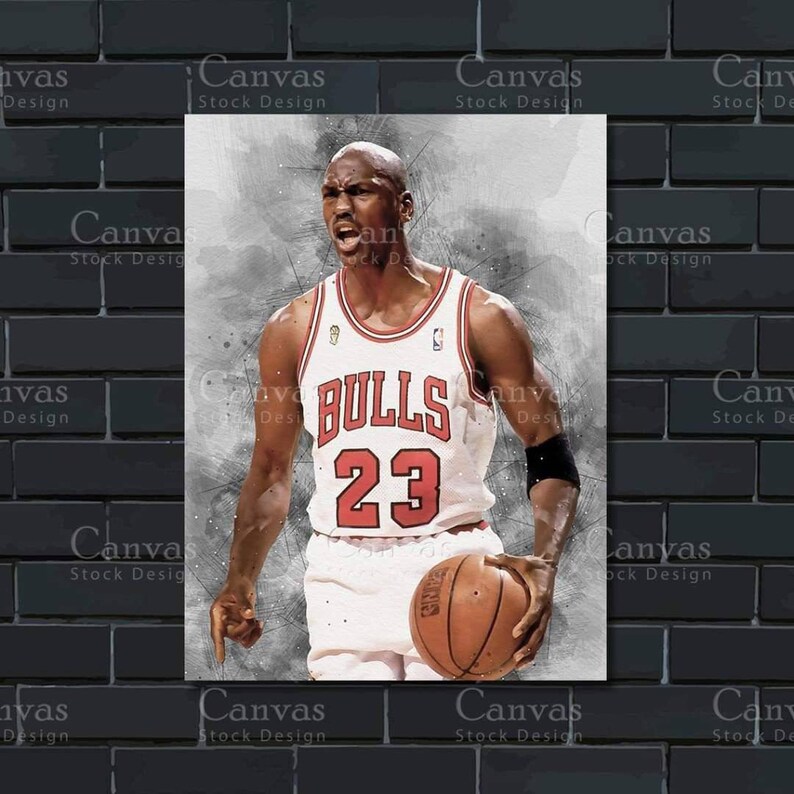 Póster de Michael Jordan Chicago Bulls marco de lienzo - Etsy México