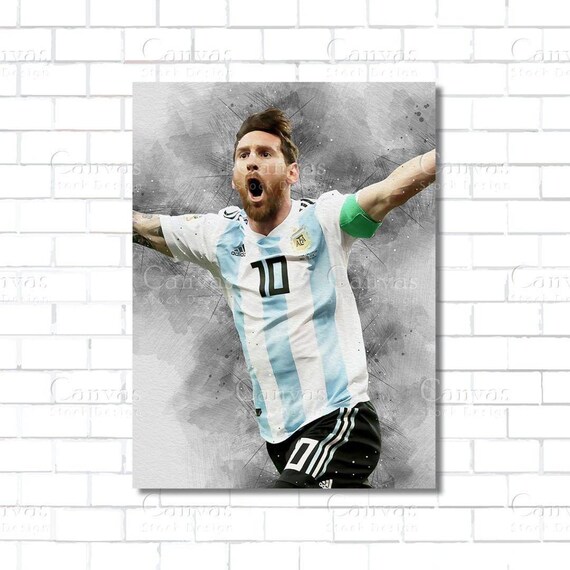 Lionel Messi Poster Argentina National Canvas Frame Kids Wall - Etsy