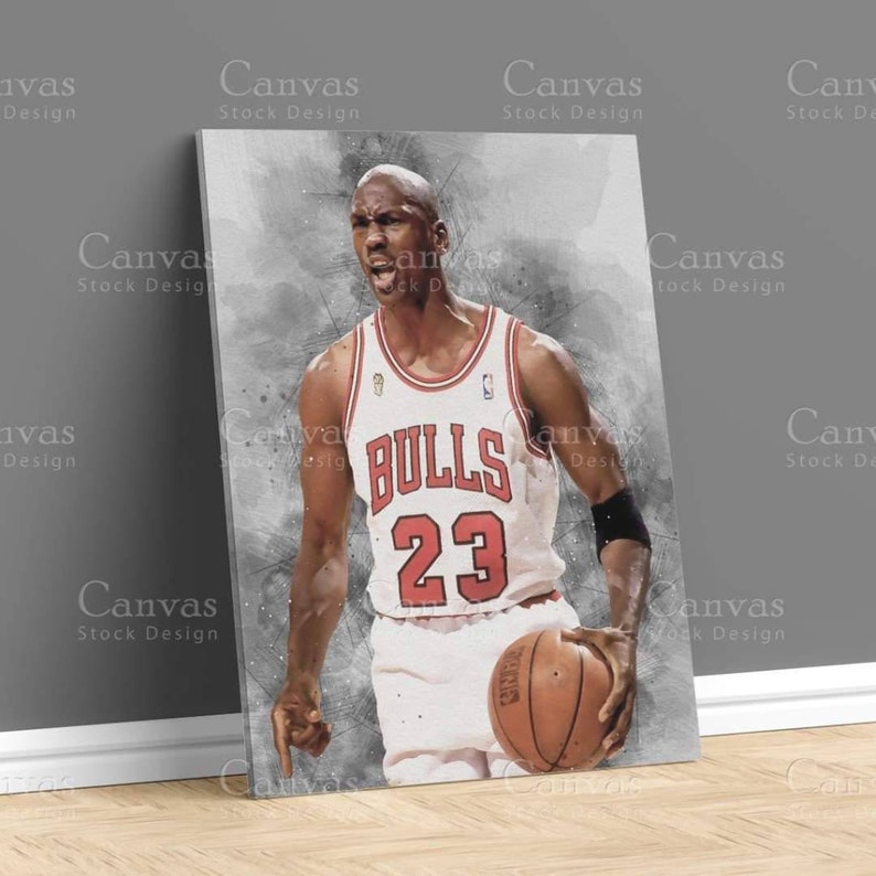 Póster de Michael Jordan Chicago Bulls marco de lienzo - Etsy México