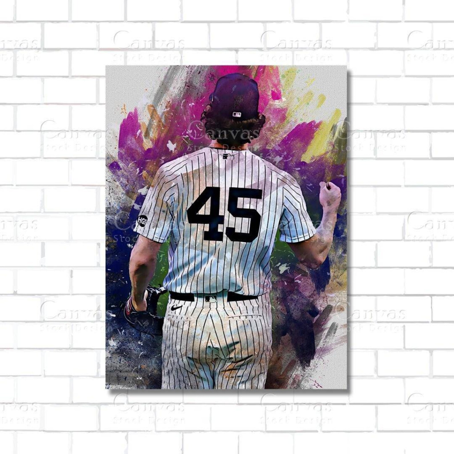 Gerrit Cole Poster, New York Yankees Canvas Frame, Kids Wall Decor ...