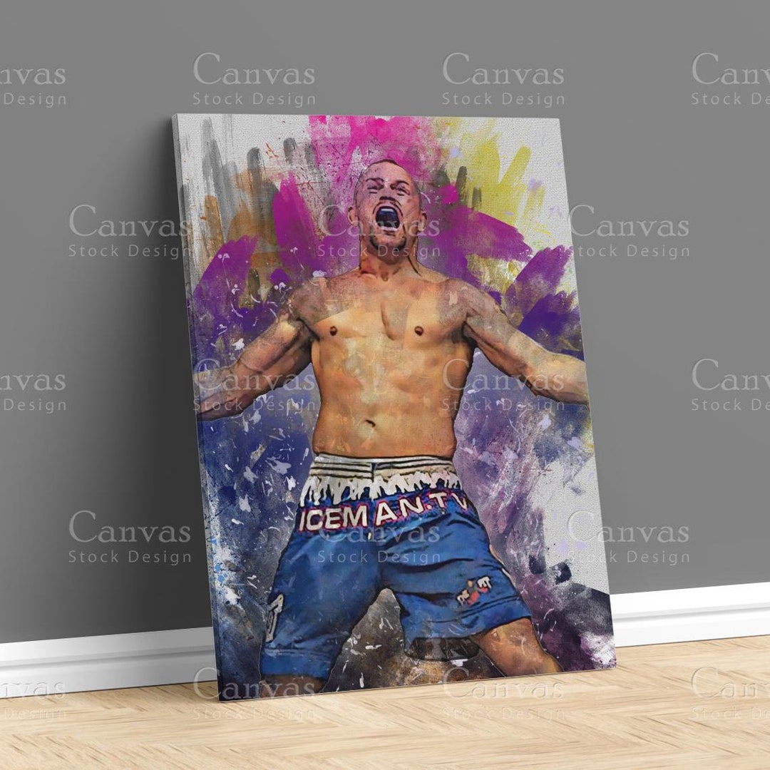 Chuck Liddell, Canvas, Boxing Print, Sports Wall Art, Sport Poster Kids ...