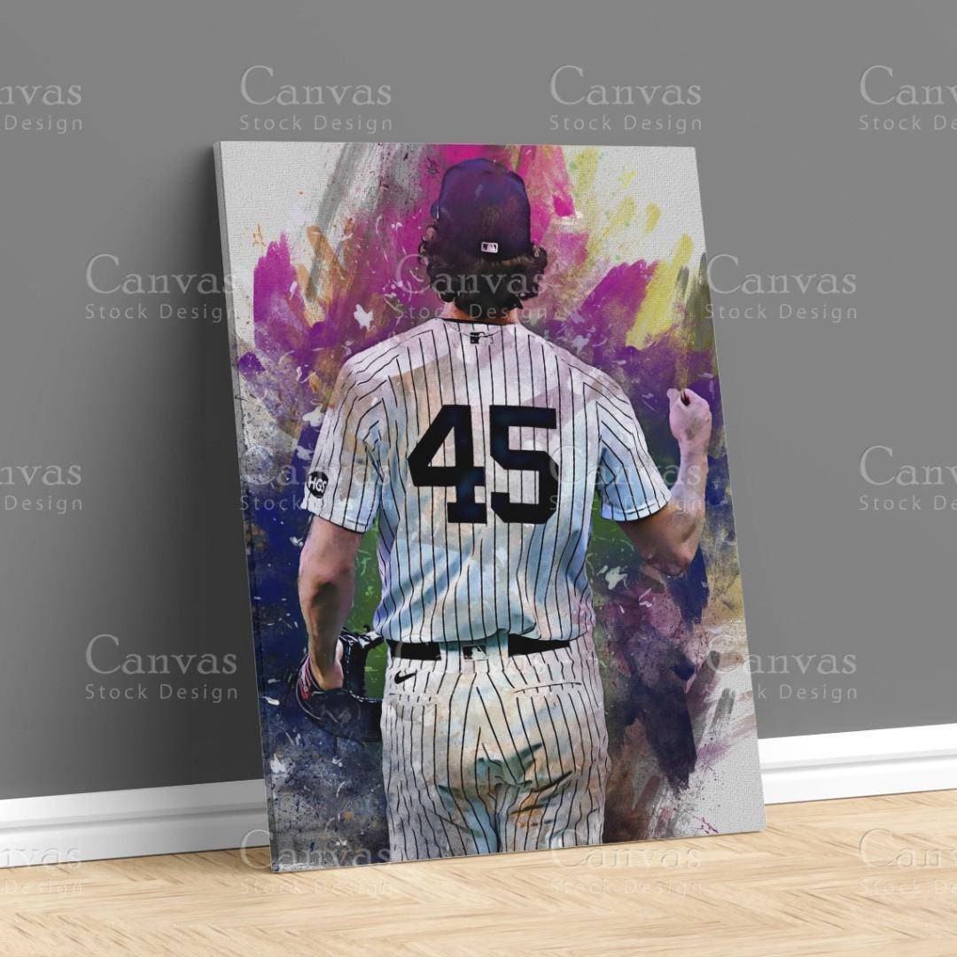 Gerrit Cole Poster, New York Yankees Canvas Frame, Kids Wall Decor ...