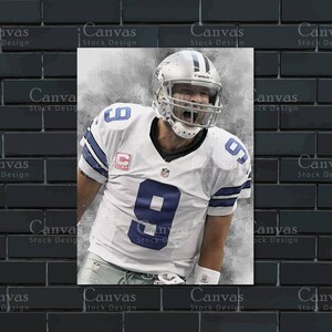 Tony Romo Poster, Dallas Cowboys Canvas Frame, Kids Wall Decor ...
