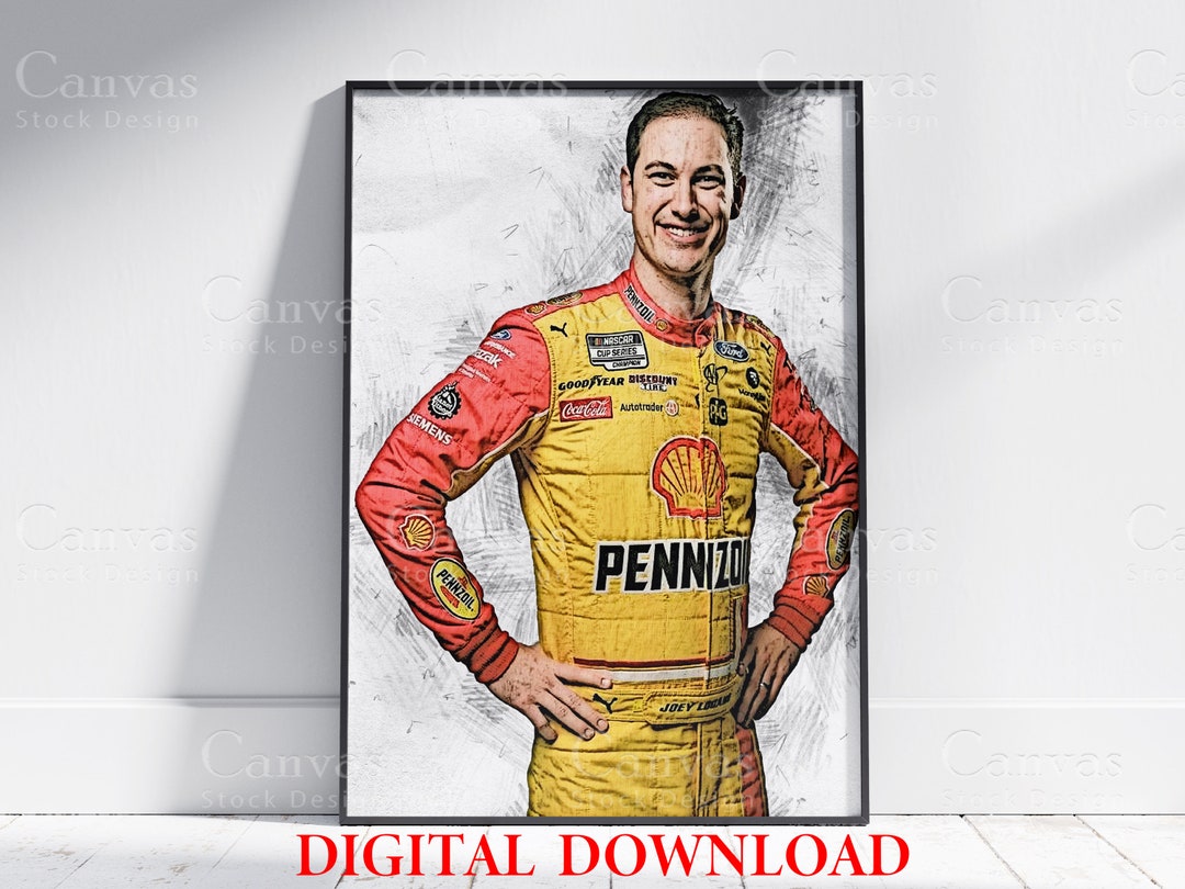 Joey Logano Poster, Formula 1 Fan, F1 Racing Print, Sports Art, Wall ...